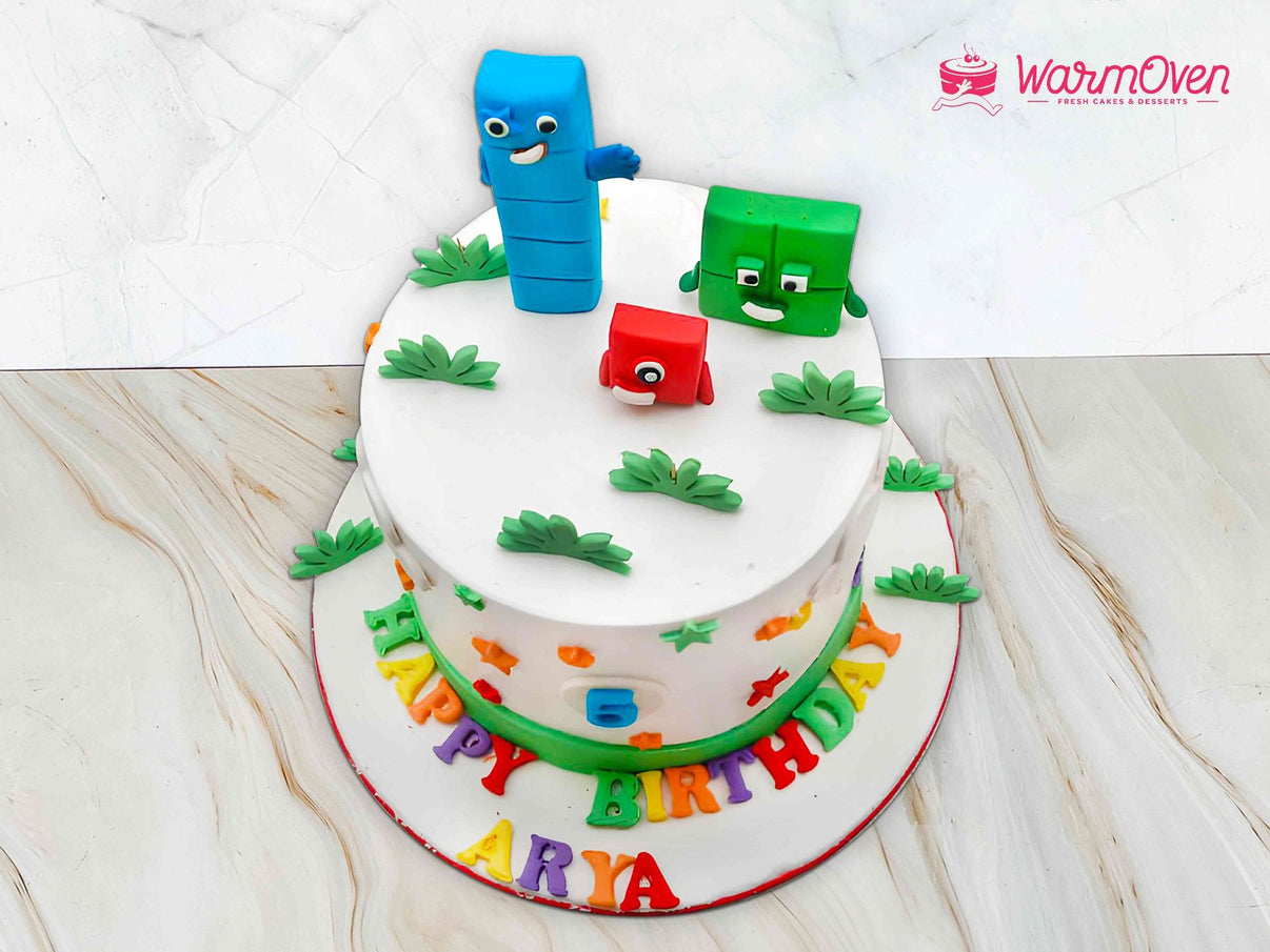 Numberblocks-Themed Birthday Cake - Customizable by WarmOven for a Fun ...